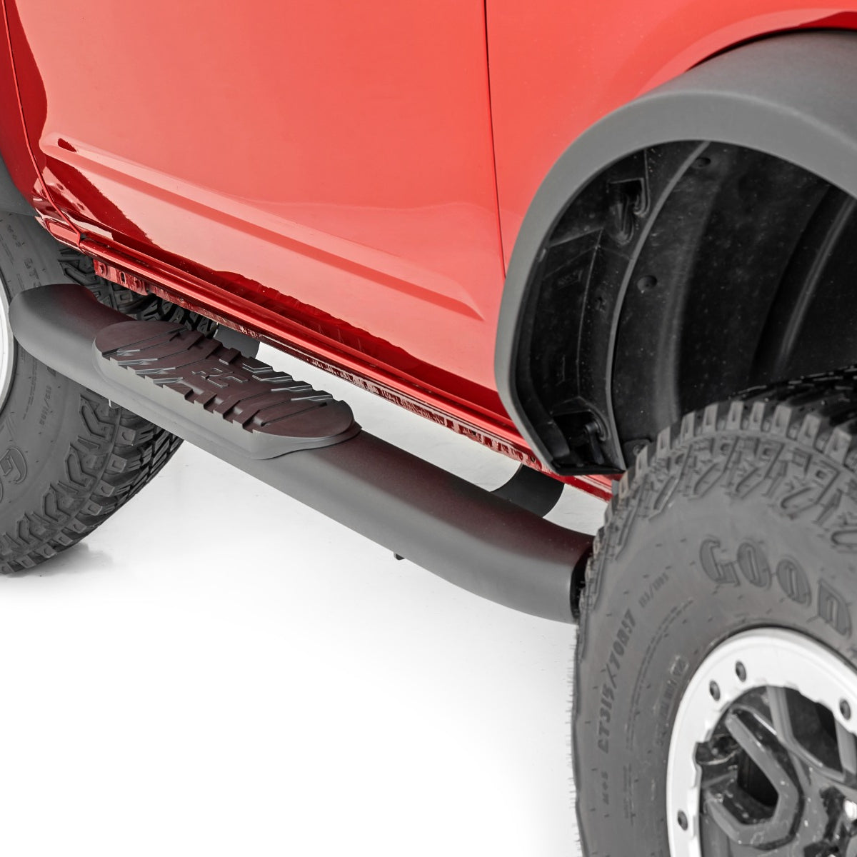 Oval Nerf Steps - 2-Door - Black - Ford Bronco (2 Door) 4WD (2021-2024 ...
