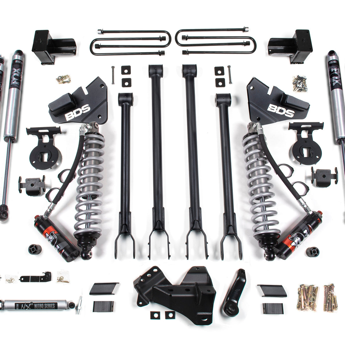 4 Inch Lift Kit w/ 4-Link | FOX 2.5 Performance Elite Coil-Over Conver ...